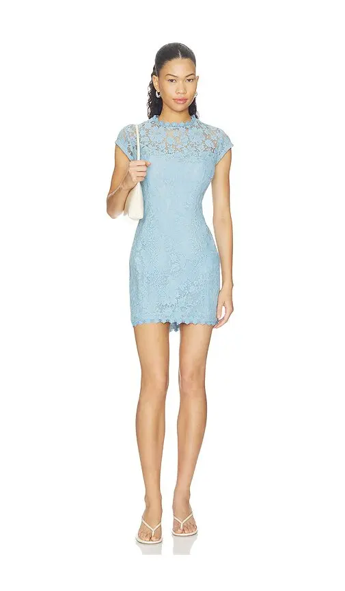 Line & Dot X Demeter Mini Dress In Blue