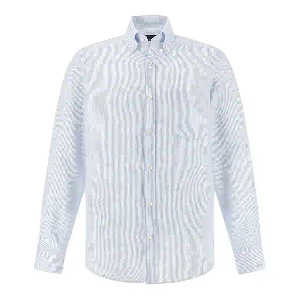 Paul & Shark Soffio Linen Shirt With Striped Pattern