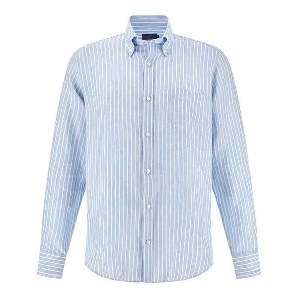 Paul & Shark Soffio Linen Shirt With Striped Pattern