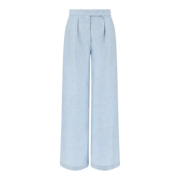 Paul & Shark Wide Leg Linen Trousers