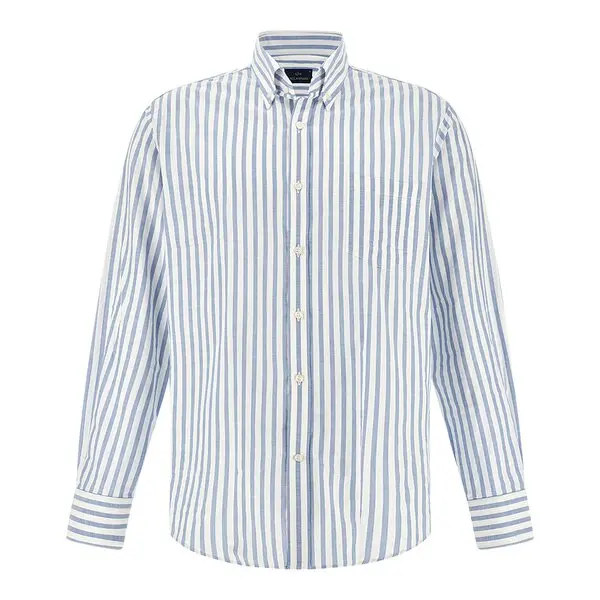 Paul & Shark Cotton Poplin Shirt With Striped Pattern
