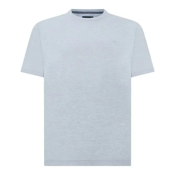 Paul & Shark Cotton Jersey T-shirt With Shark Fin Embroidery - Cerulean