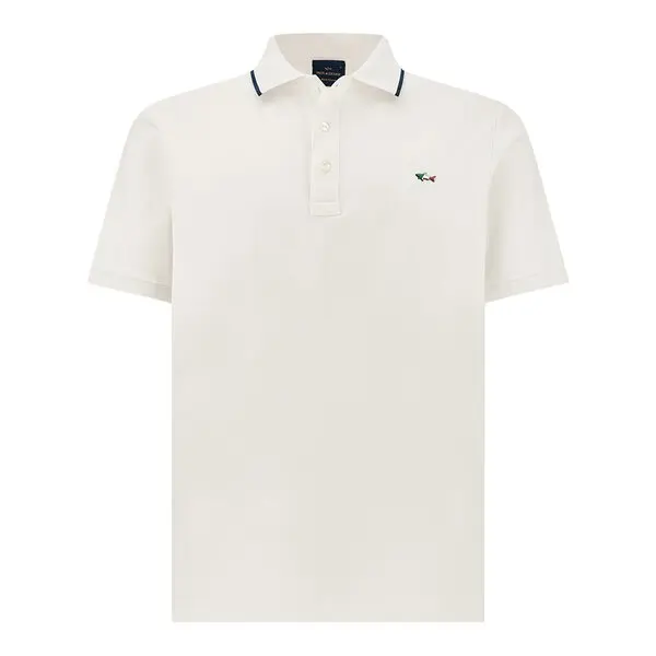 Paul & Shark Polo Shirt In Aqua Touch Cotton
