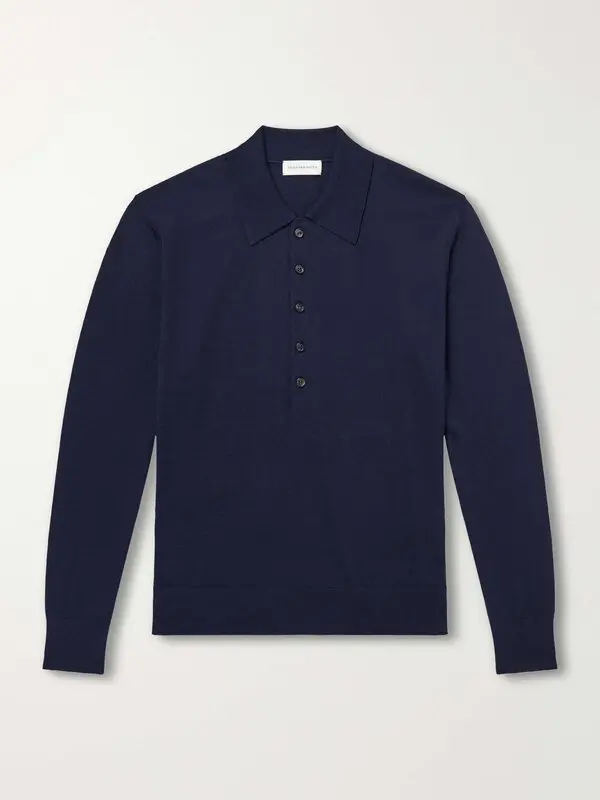 Dries Van Noten Muano Merino Wool Polo Shirt