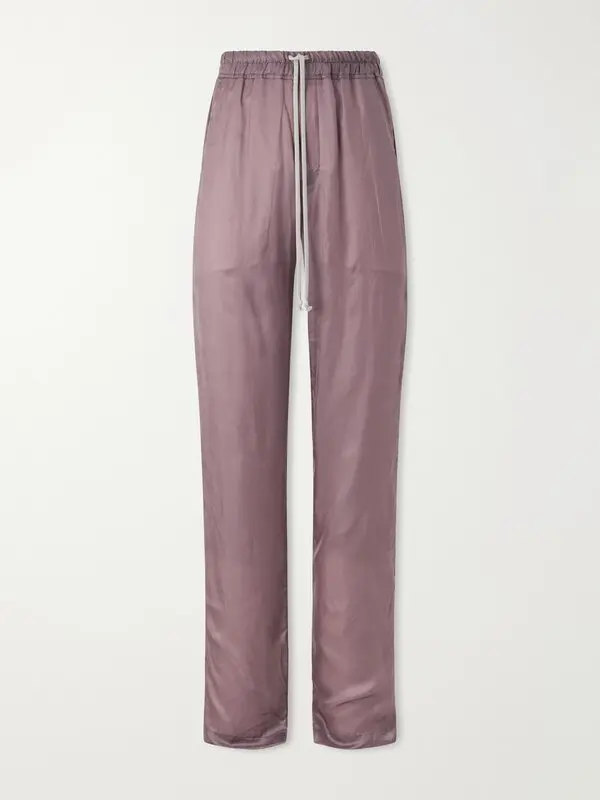 Rick Owens Dietrich Straight-leg Shell Drawstring Trousers - Purple