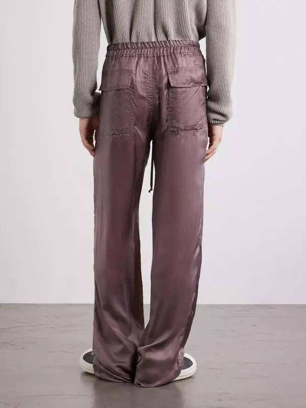 Rick Owens Dietrich Straight-leg Shell Drawstring Trousers - Purple