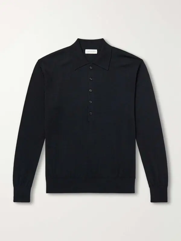 Dries Van Noten Muano Merino Wool Polo Shirt