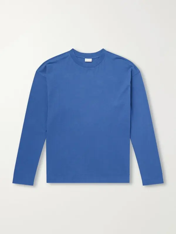 Dries Van Noten Hegland Cotton-jersey T-shirt - Blue