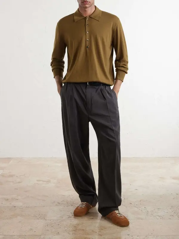 Dries Van Noten Muano Merino Wool Polo Shirt
