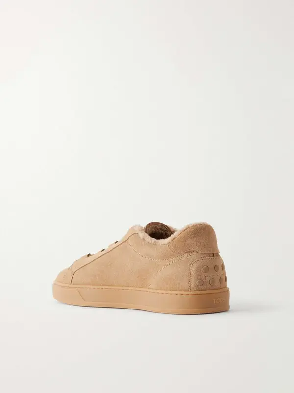 TOD'S Cassetta 04l Shearling-lined Suede Sneakers
