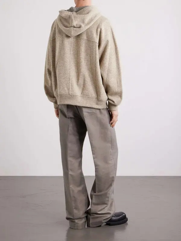 Rick Owens Wool And Cotton-blend Zip-up Hoodie