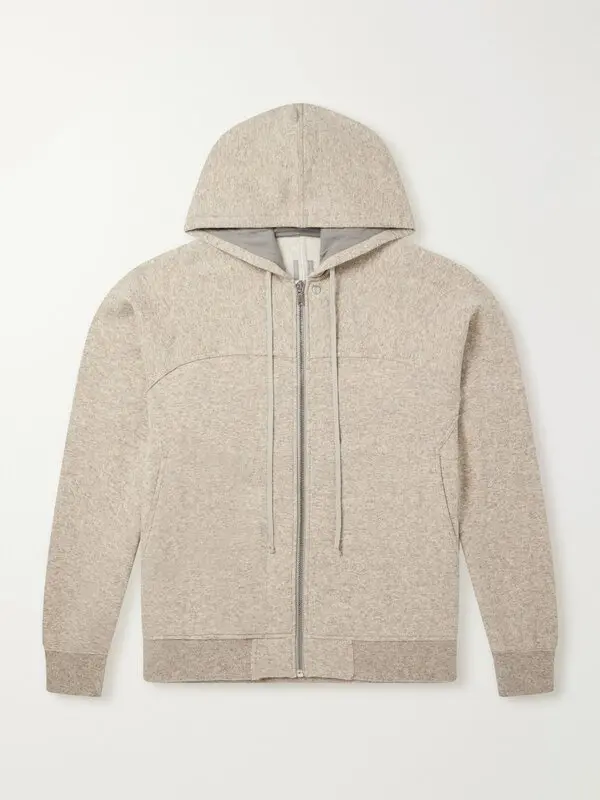 Rick Owens Wool And Cotton-blend Zip-up Hoodie