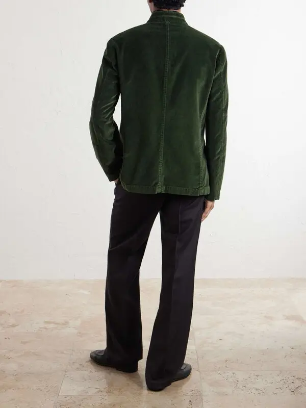 Massimo Alba Gstaad Panelled Cotton-velvet Jacket