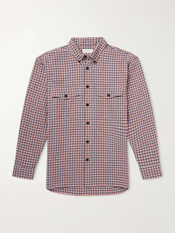 Dries Van Noten Checked Cotton-blend Flannel Shirt