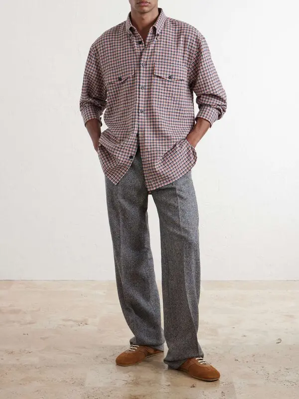 Dries Van Noten Checked Cotton-blend Flannel Shirt