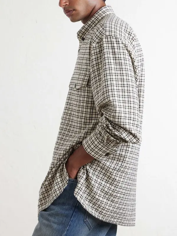 Dries Van Noten Cromo Checked Cotton-blend Flannel Shirt