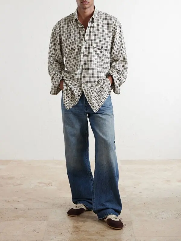 Dries Van Noten Cromo Checked Cotton-blend Flannel Shirt