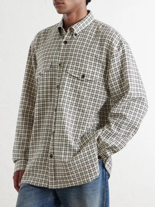 Dries Van Noten Cromo Checked Cotton-blend Flannel Shirt