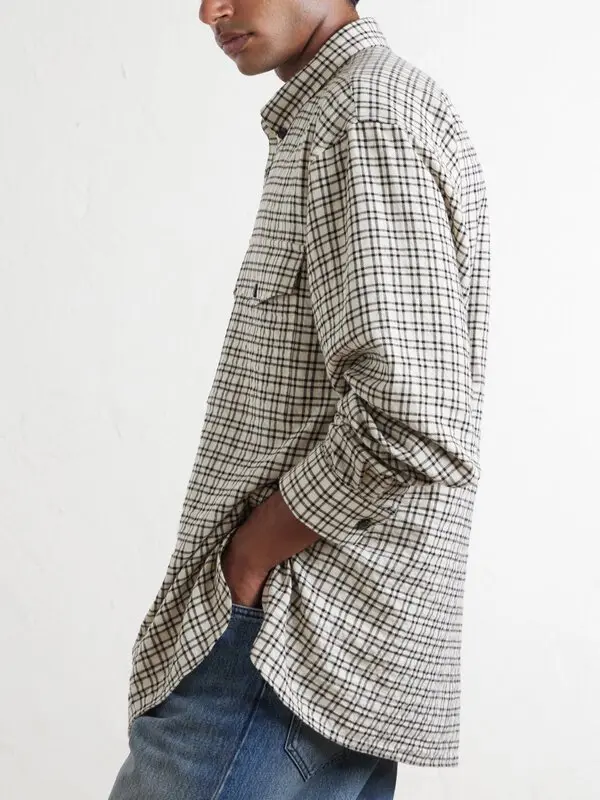 Dries Van Noten Cromo Checked Cotton-blend Flannel Shirt