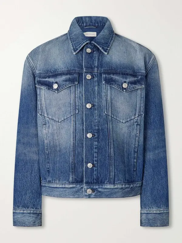 Dries Van Noten Paneled Cotton-denim Trucker Jacket