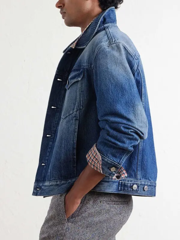 Dries Van Noten Paneled Cotton-denim Trucker Jacket