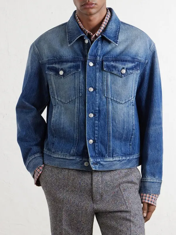 Dries Van Noten Paneled Cotton-denim Trucker Jacket