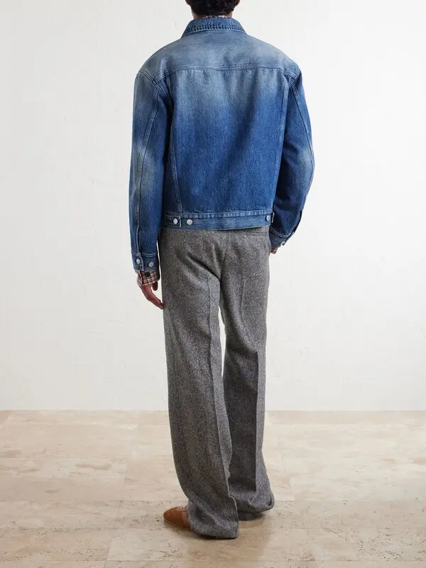 Dries Van Noten Paneled Cotton-denim Trucker Jacket