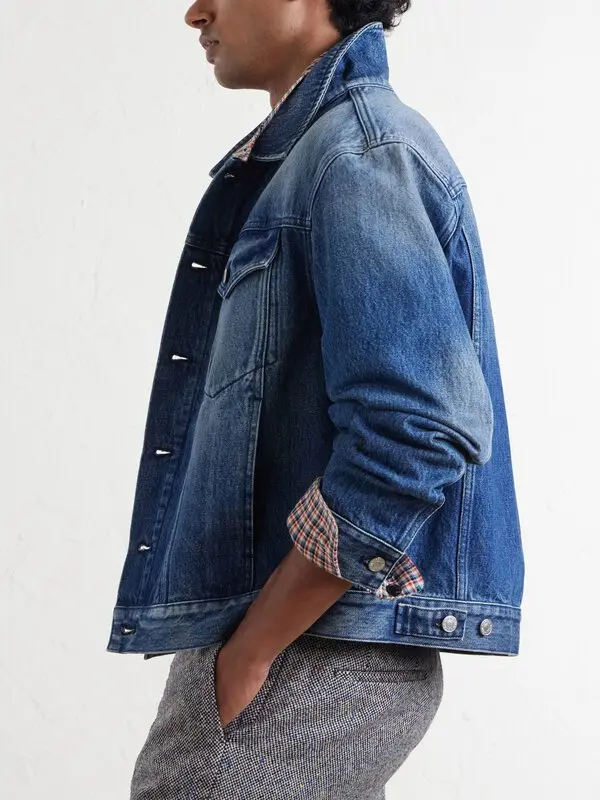 Dries Van Noten Paneled Cotton-denim Trucker Jacket
