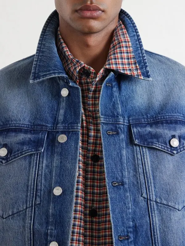 Dries Van Noten Paneled Cotton-denim Trucker Jacket