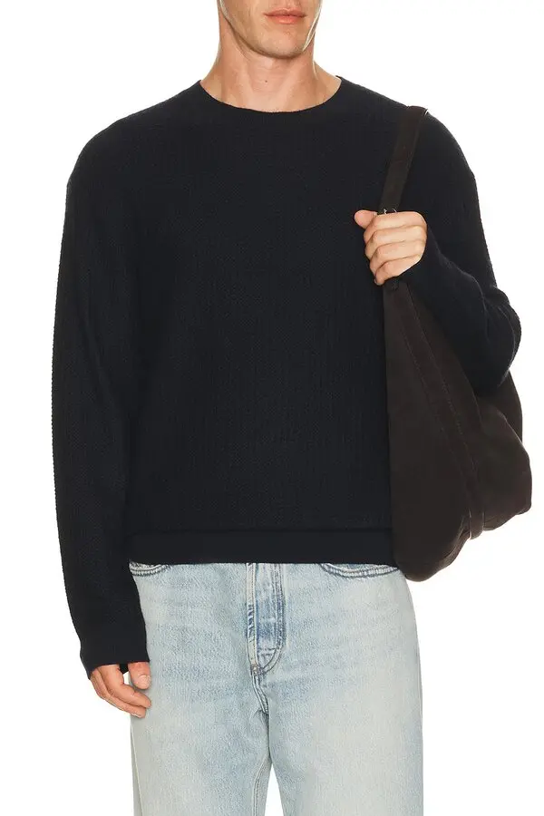 FRAME Textured Crewneck Sweater