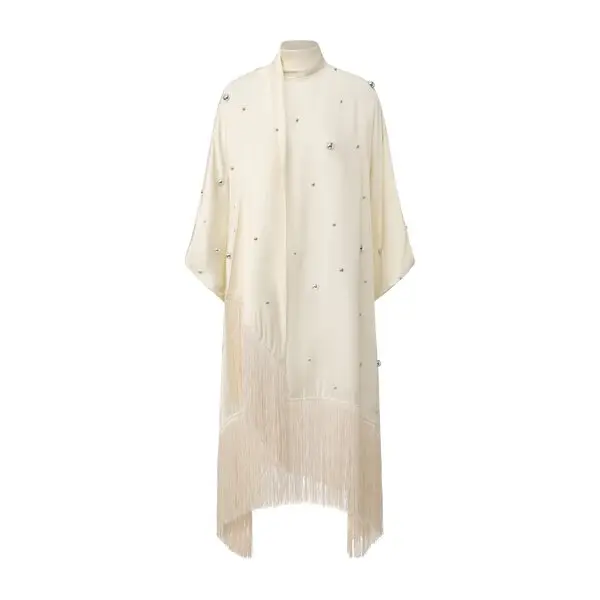 FRONT ROW SHOP Neutrals Stud-embellished Scarf Dress Ivory - White