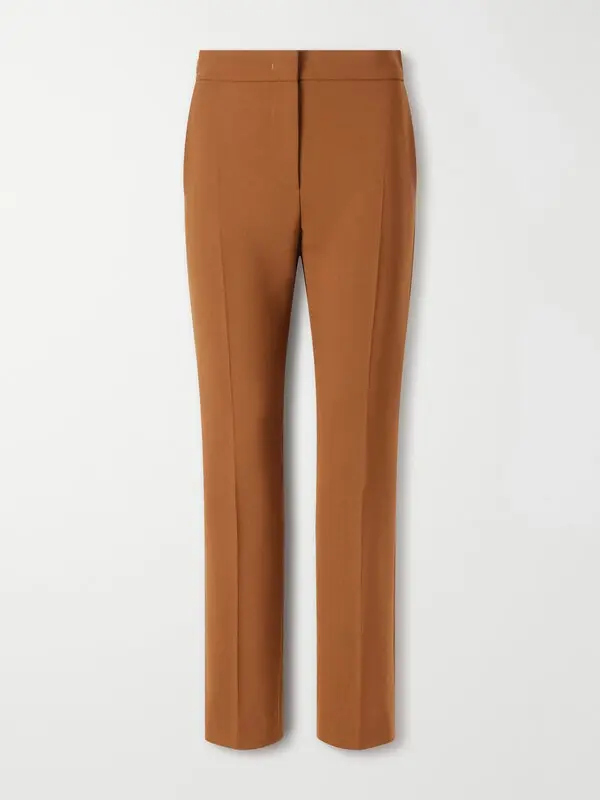 Max Mara Mxmacino Wool-blend Mid-rise Slim-leg Pants