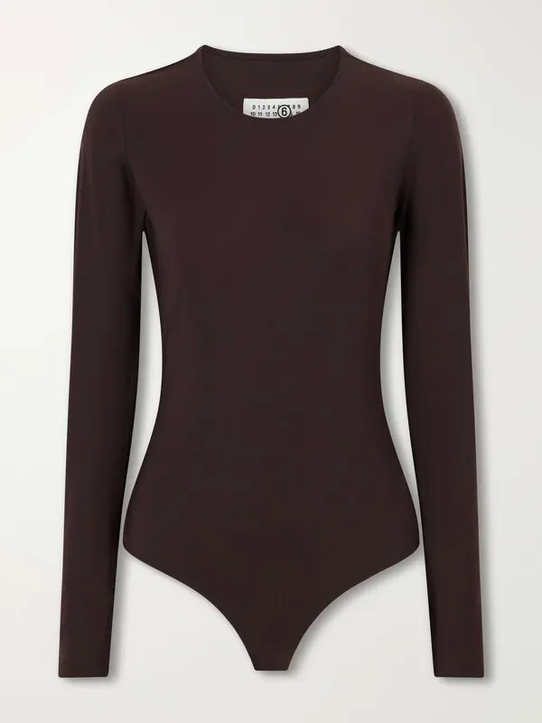 MAISON MARGIELA Stretch-jersey Bodysuit - Chocolate