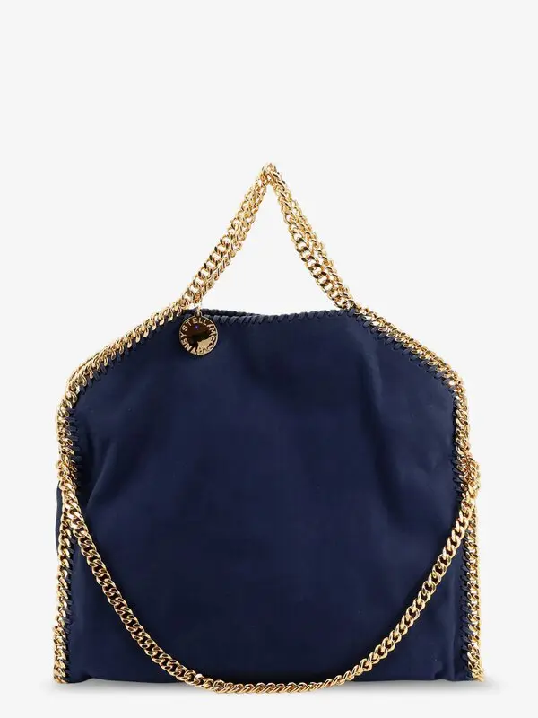 Stella McCartney Falabella Alter Suede Shoulder Bag With Metal Profiles - Blue