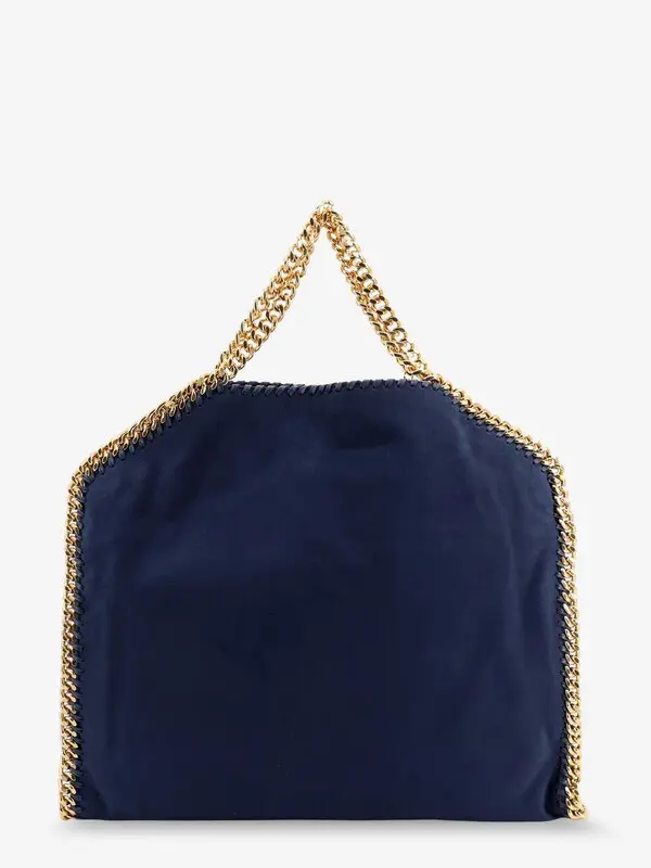 Stella McCartney Falabella Alter Suede Shoulder Bag With Metal Profiles - Blue