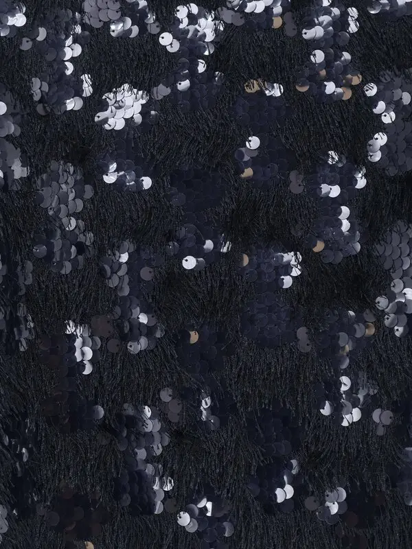 SEMICOUTURE Fringed Top Wwith Sequins