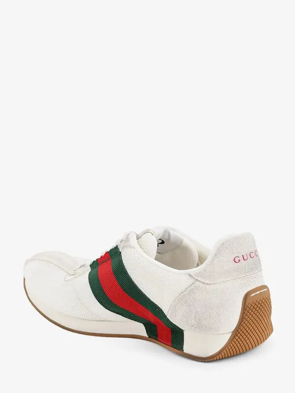 Gucci Tempo Mesh And Suede Sneakers With A Vintage Effect