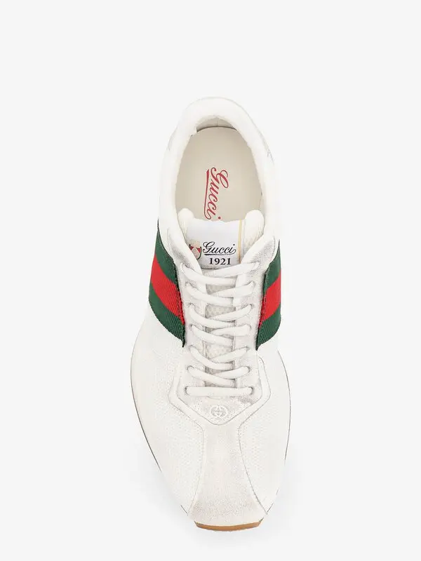 Gucci Tempo Mesh And Suede Sneakers With A Vintage Effect