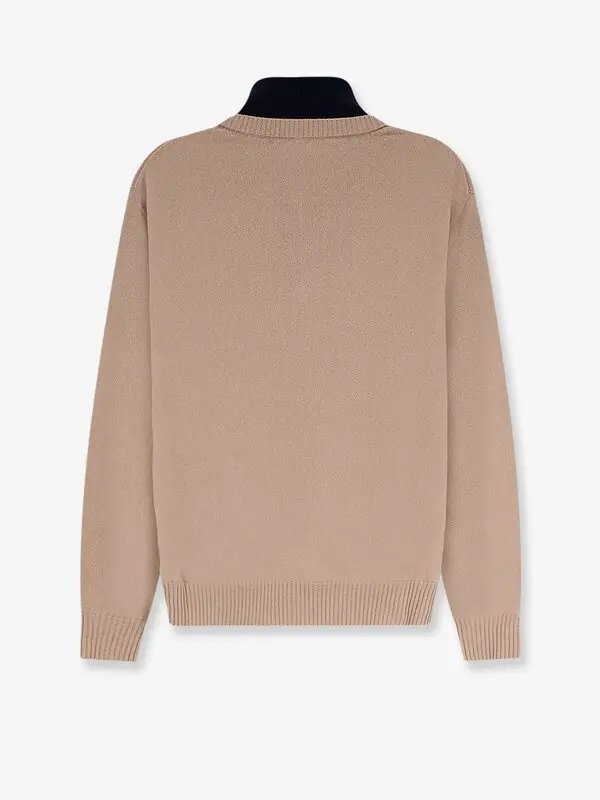 Miu Miu Cashmere Sweater With Logo Inlay