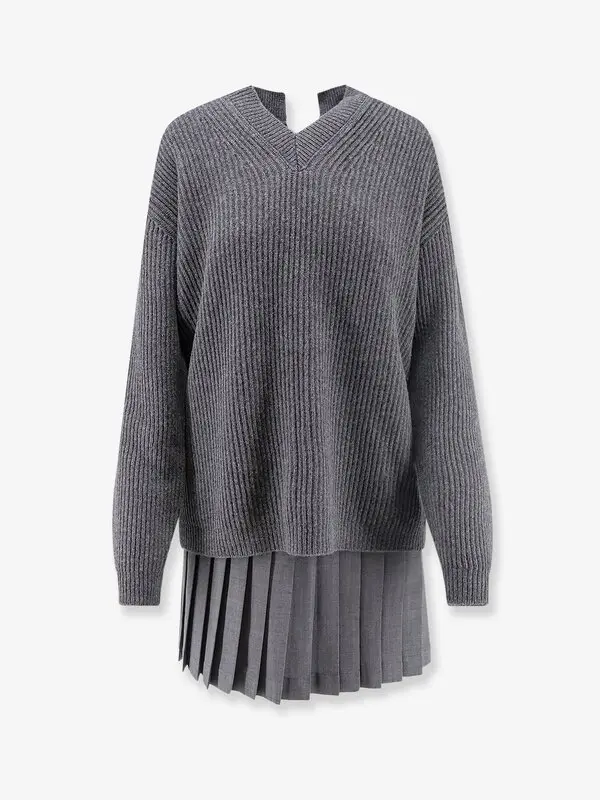SEMICOUTURE Oliva Merino Wool Blend Short Dress