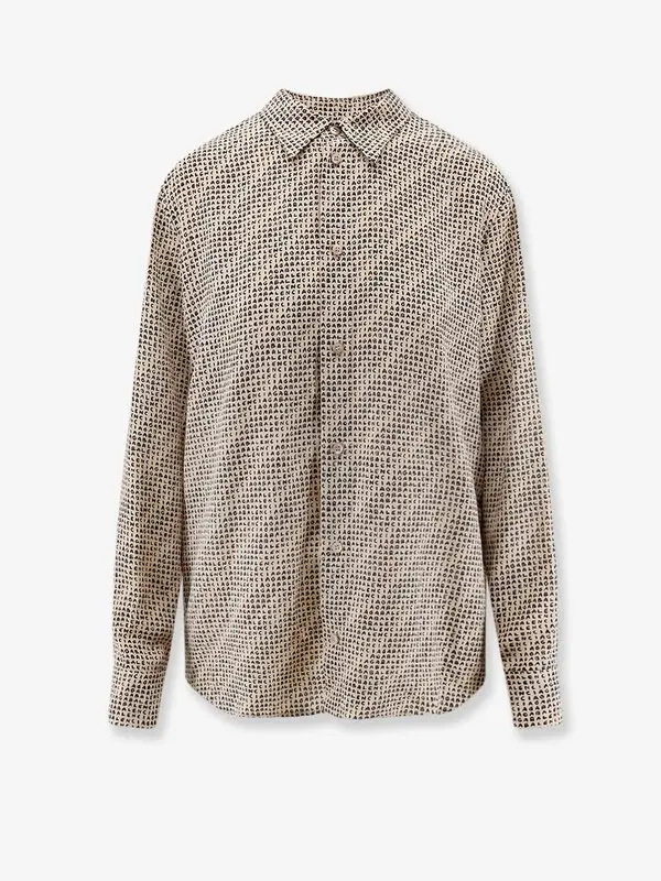 Balenciaga All Over Print Silk Shirt