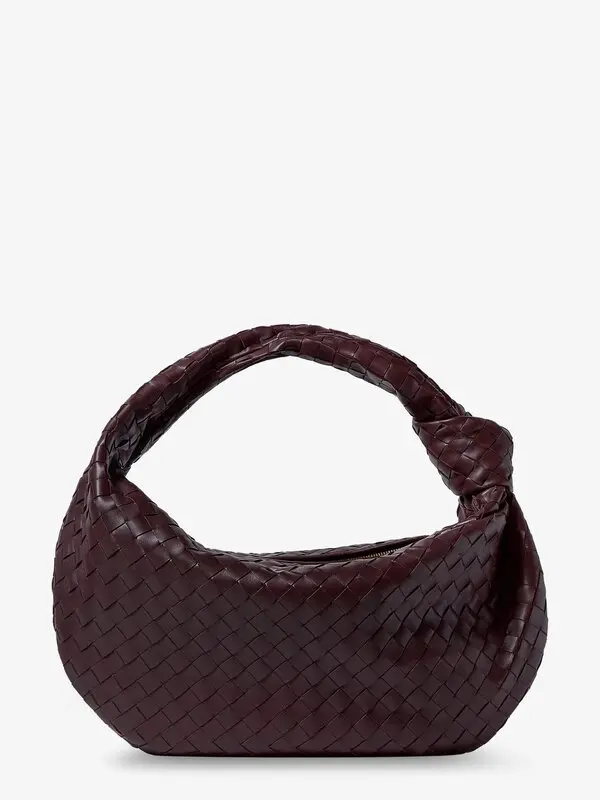 Bottega Veneta Jodie Handbag With Intrecciato Motif - Red