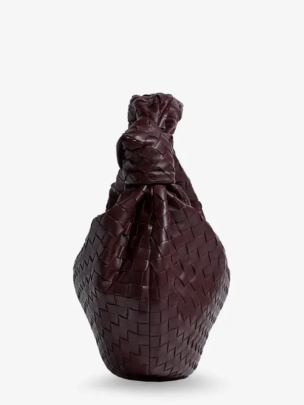 Bottega Veneta Jodie Handbag With Intrecciato Motif - Red