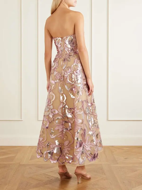 Elie Saab Sequin-embellished Tulle Gown