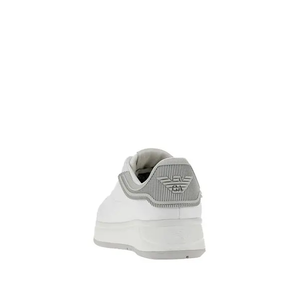 Emporio Armani Leather Sneakers With Eagle Logo