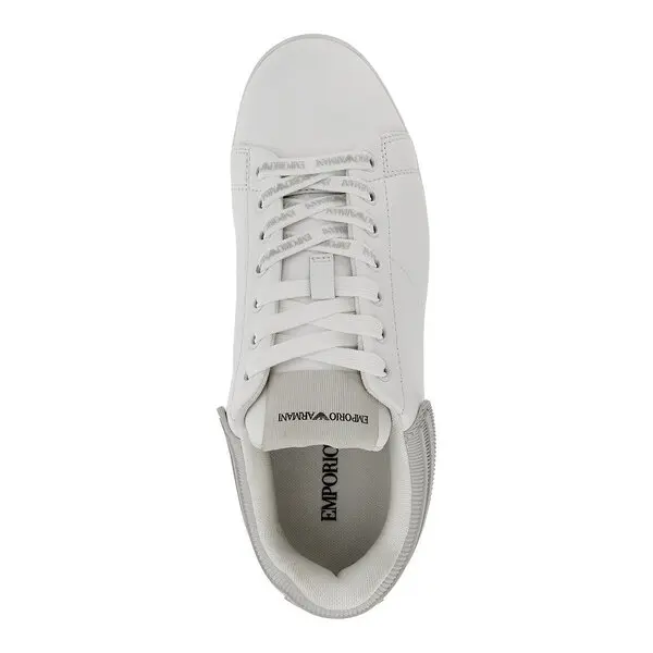Emporio Armani Leather Sneakers With Eagle Logo