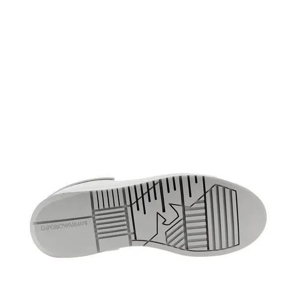 Emporio Armani Leather Sneakers With Eagle Logo