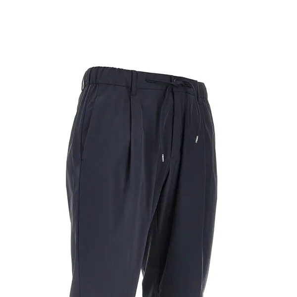 Herno Technical Poplin Pant With Drawtring - Blue