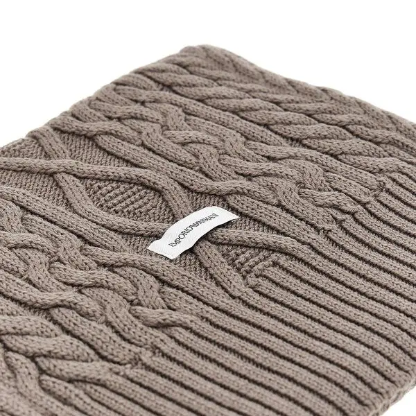 Emporio Armani Wool-blend Scarf With Logo Label