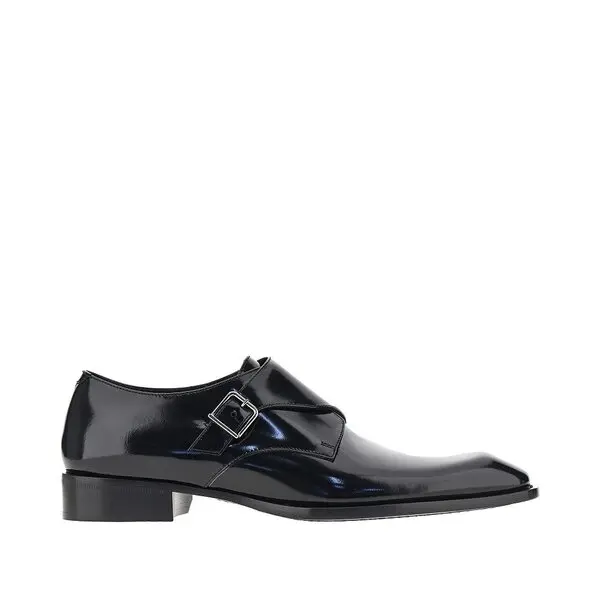 Saint Laurent Patent Leather Monk Strap Loafers
